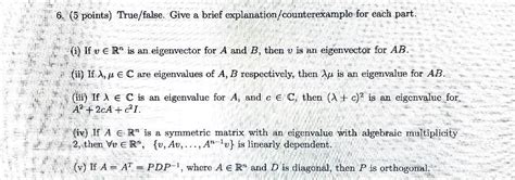 solved 6 5 points true false give a brief
