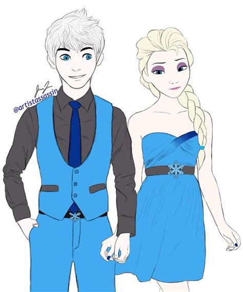 Jelsa Fanart Jelsa Jack Frost And Elsa