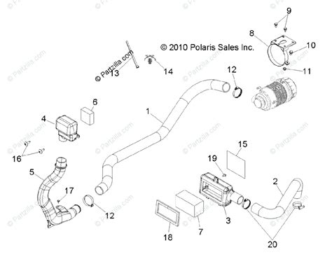 Polaris Side By Side 2011 Oem Parts Diagram For Engine Air Intake