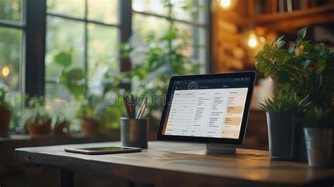 Efficiently Manage Your Tasks And Projects With A Digital Organizer Stock Illustration