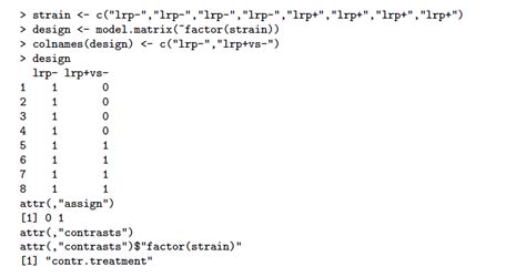 open notebook limma model contrast matrix toptable