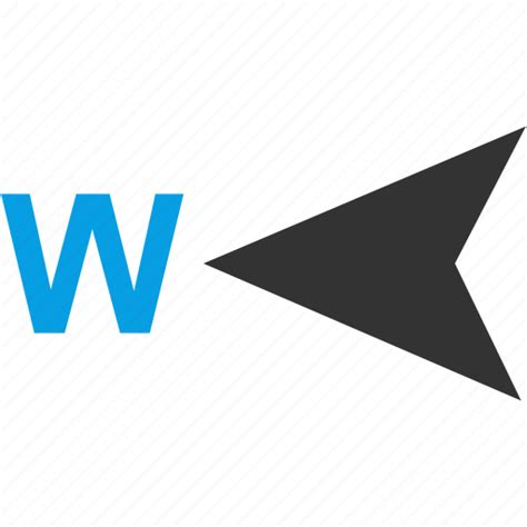 Arrow Compass Direction Locate Map West Icon