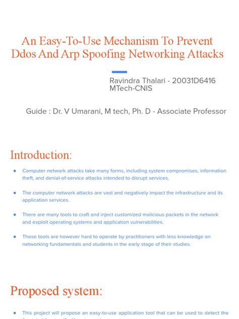 An Easy To Use Tool To Inject And Prevent Ddos And Arp Spoofing Attacks Internal 2 Pdf