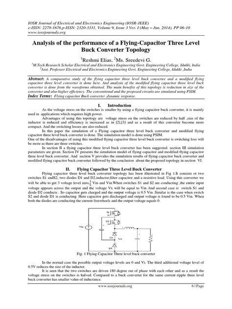 Analysis Of The Performance Of A Flying Capacitor Three Level Buck Converter Topology Pdf