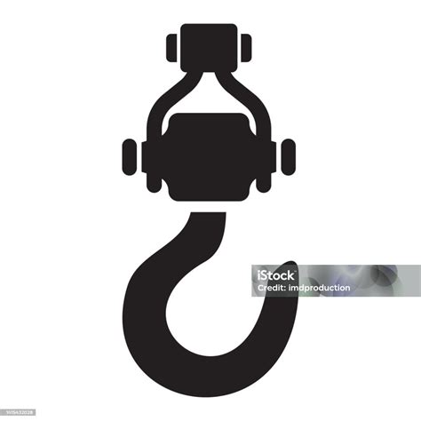 후크 또는 산업용 후크 아이콘입니다 크레인 후크 라인 벡터 일러스트 레이 션 강철에 대한 스톡 벡터 아트 및 기타 이미지 강철 개념 개념과 주제 Istock