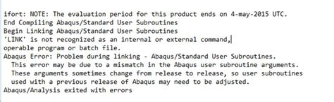 How Might One Fix An Error With Abaqus Subroutine ResearchGate