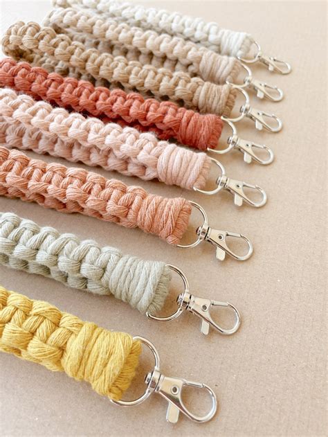 Macrame Wristlet Keychain Etsy