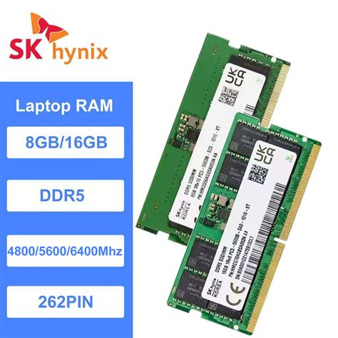 Sk Hynix 8gb 16gb Ddr5 4800mhz 5600mhz 6400mhz 1 1v 262pin Sodimm Memória Ram Para Laptop