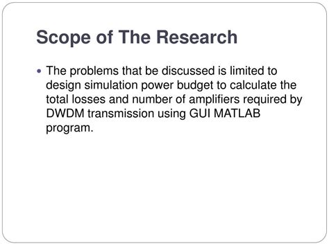 Ppt A Simulation Tools To Aid The Design Of Dwdm Network Powerpoint Presentation Id 1467821