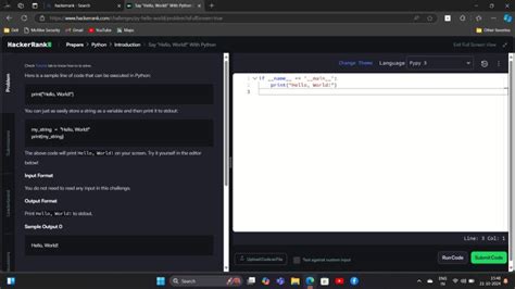 Bharath Kumar Pasupuleti On Linkedin Codingjourney Python Helloworld Hackerrank