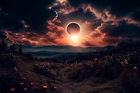 Premium Ai Image Solar Eclipse Generative Ai