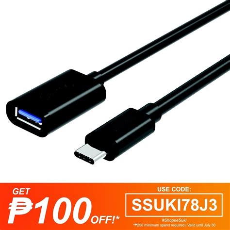 Unitek Usb Type C Male To A Female Converter Y C Bk Shopee Philippines