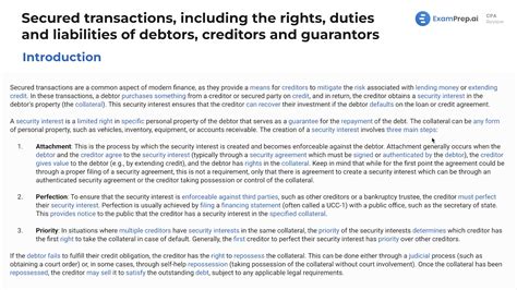 Introduction To Secured Transactions