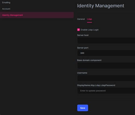 LDAP With LeptonX And OpenIddict Support ABP IO