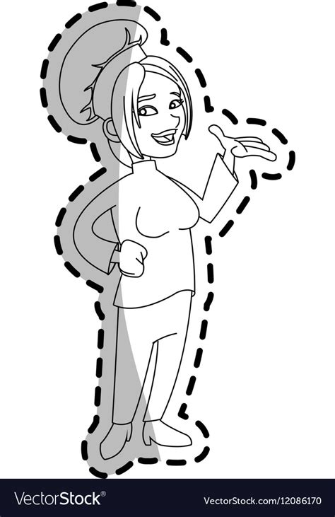 Isolated Female Chef Cartoon Design Royalty Free Vector