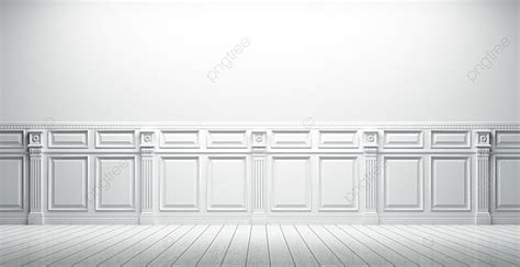 벽 판넬 배경 3d 렌더링이 있는 흰색 빈티지 인테리어 및 무료 다운로드를위한 그림 Pngtree