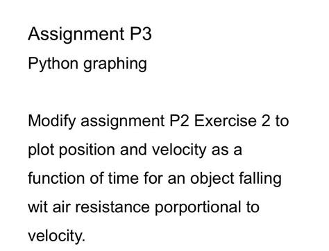 Solved Assignment P3 Python Graphing Modify Assignment P2