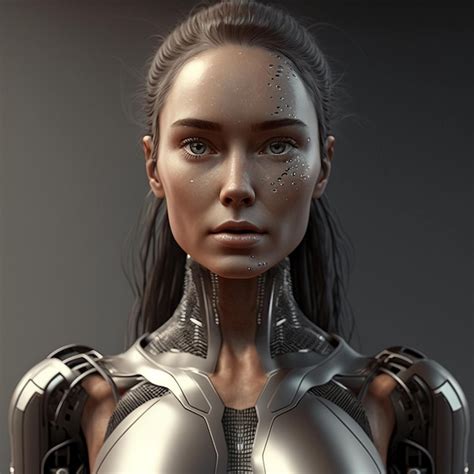premium ai image robot woman body arms digital ai generative ai