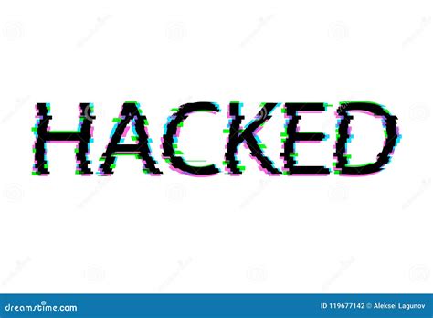 glitch hacked on matrix background binary code with stereo effect text