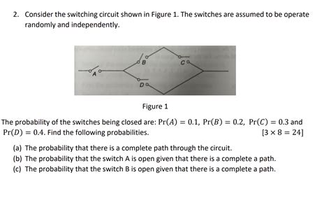 Solved Consider The Switching Circuit Shown In Figure Chegg Com
