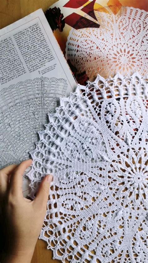 Салфетка по схеме из японского журнала с моими изменениями Салфетки крючком Вязание крючком