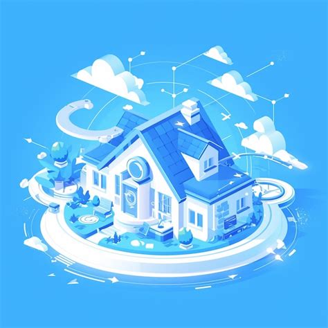 Premium Vector Smart Home Hub With Integrated Security System