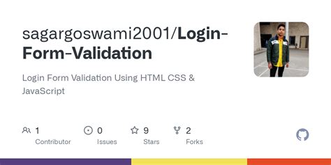 Github Sagargoswami2001login Form Validation Login Form Validation