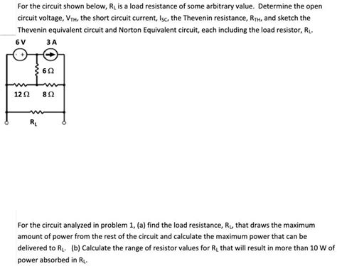 For The Circuit Shown Below R Is A Load Resistance Of Some Arbitrary