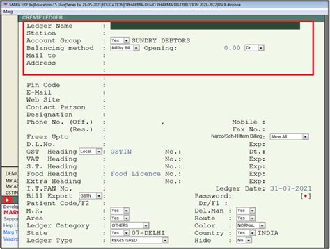 How To Disable Ledger Code From Ledger Master In Marg Software
