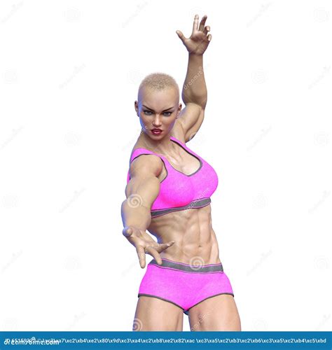 Culturista De Sexo Femenino Foto De Archivo Imagen De Mujer Luchador