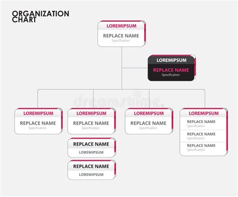 Organization Chart Infographics With Tree Vector Illustration Stock