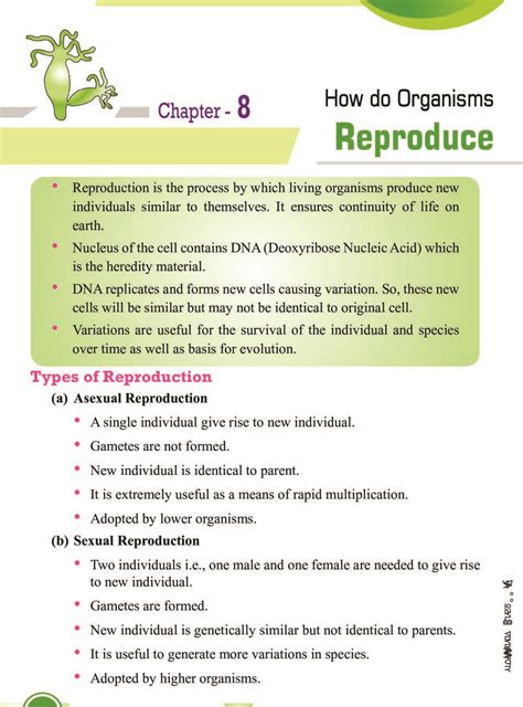 Class 10 Science How Do Organisms Reproduce Notes Important Questions Practice Paper Artofit
