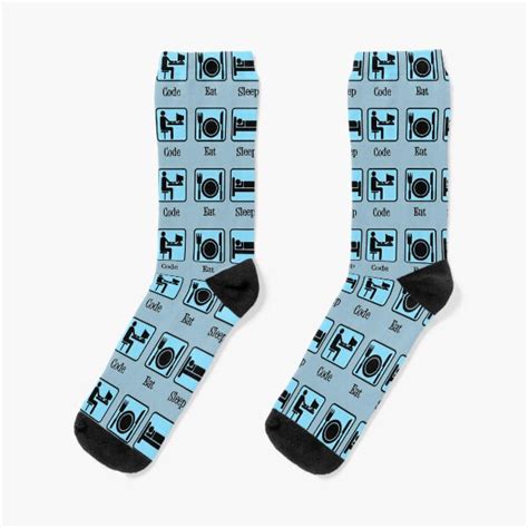 Eat Sleep Code Funny Computer Programmer Socks For Sale By