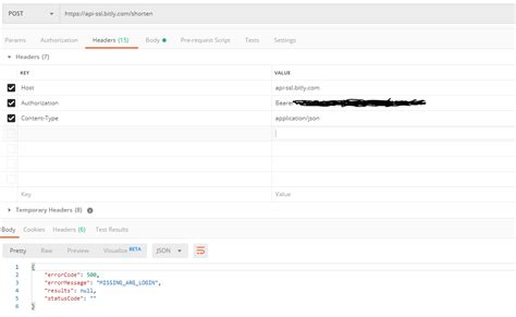 Rest Bitly Url Shortener Missingarglogin When Trying To Shorten