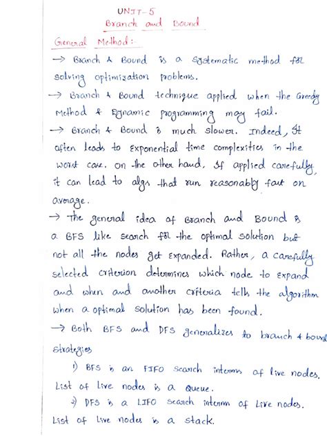 Ada Unit 5 Branch And Bound Download Free Pdf Theoretical