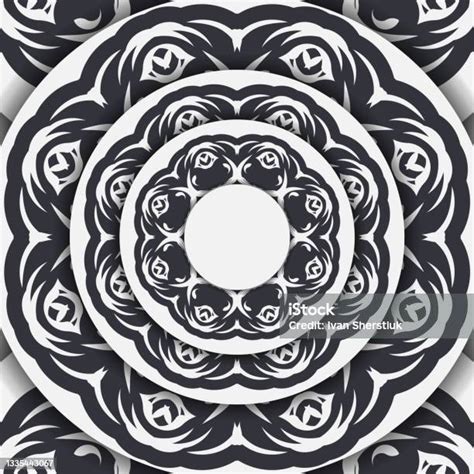 빈티지 패턴이 있는 흰색 색상의 프린트 디자인 엽서를 위한 세련된 템플릿 이슬장식으로 초대를 준비한다 검은색에 대한 스톡 벡터 아트 및 기타 이미지 Istock