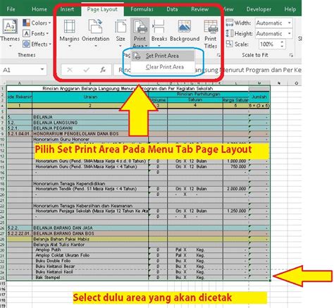 Cara Ngeprint Microsoft Excel 2010