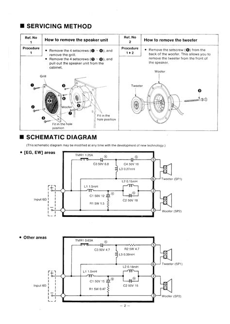 Infrequent Sound Sex Tex Technology Technics SB RX30 2 Way 1 Speaker Bass Reflex Scheme And