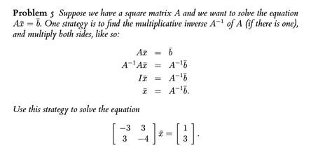 Solved Problems Suppose We Have A Square Matrix A And We Chegg Com