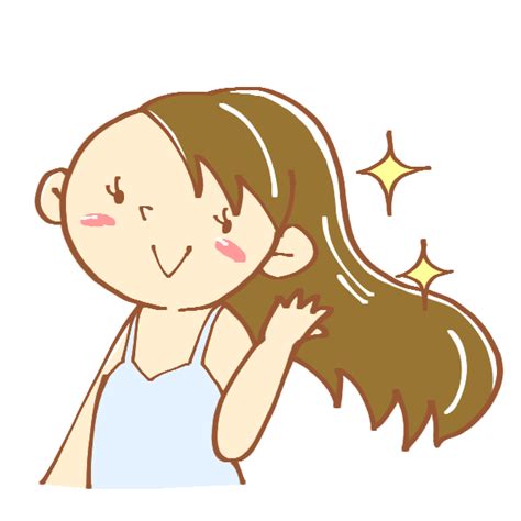 雨の日湿気で髪が広がる女性のイラスト かわいいフリー素材が無料のイラストレイン