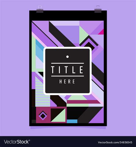 Abstract Colorful Geometric Pattern Background Vector Image