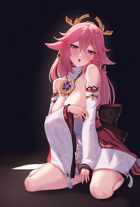 Yae Miko Genshin Impact Drawn By Kadokadokado Danbooru