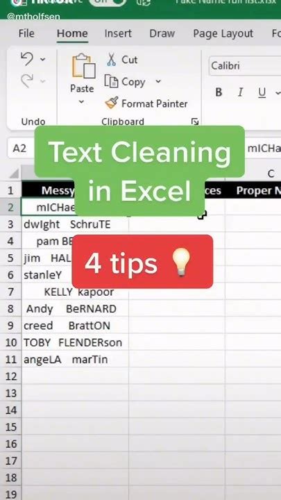 clean up your data excel text cleaning hacks ⏱️🧹 exceltips exceltipsandtricks excelformulas