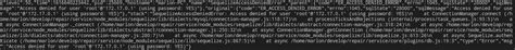 Connect Mysql Eraccessdeniederror But After Connect Through Workbench Try Sequelize Again