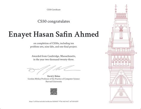 Safin Ahmed On Linkedin I Have Finally Completed Harvards Cs50x Course By Completing All The 10