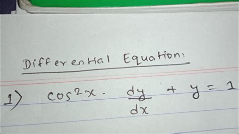 Differential Equation Class 12 Mathematics Neb Class12 Basic Math Calculus Nepal Youtube