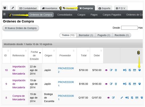 Crear Recepciones Para Recibir Ordenes De Compra Manual De Usuario Zauru