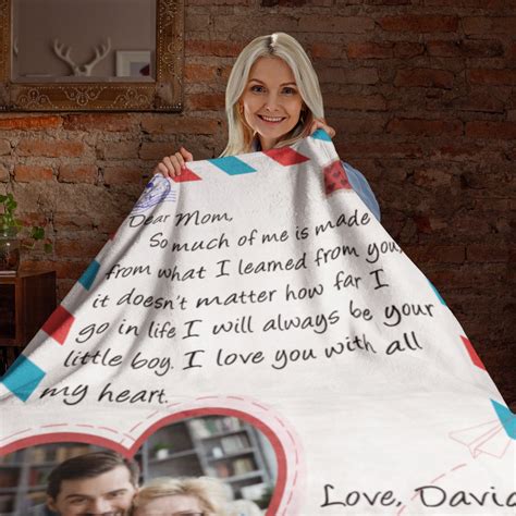 Mom Blanket W Photo Personalized Ts For Mom Mom Ts From