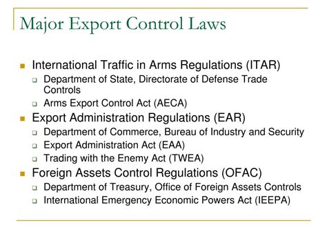 Ppt Export Controls Powerpoint Presentation Free Download Id3710564