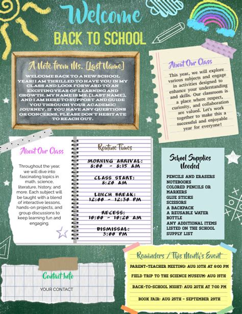 Welcome Back To School Newsletter Back To S Template Postermywall
